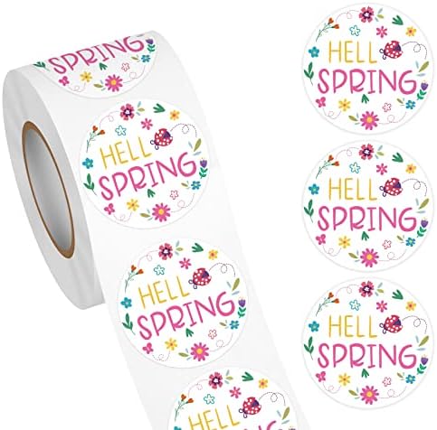 Amazon.com: Heyfibro 500 PCS 1.5 Inch Hello Spring Stickers Roll for ...