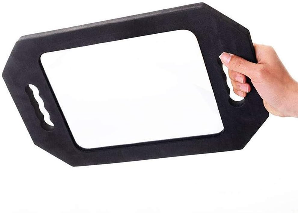 Amazon.com: MIHAGUTY Large Hand Mirror with Double Handle - Rectangular ...