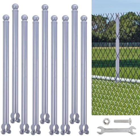 Amazon.com : FarmLuLu 9 Pack Chain Link Fence Post Extender, 25" Fence ...
