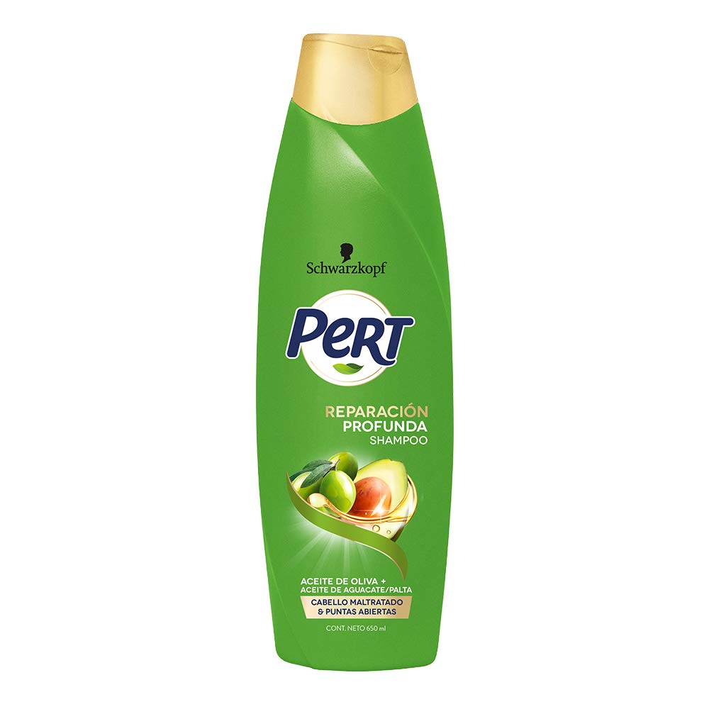 Pert Shampoo reparacion, aceite de oliva y aceite de aguacate, 650 ml ...