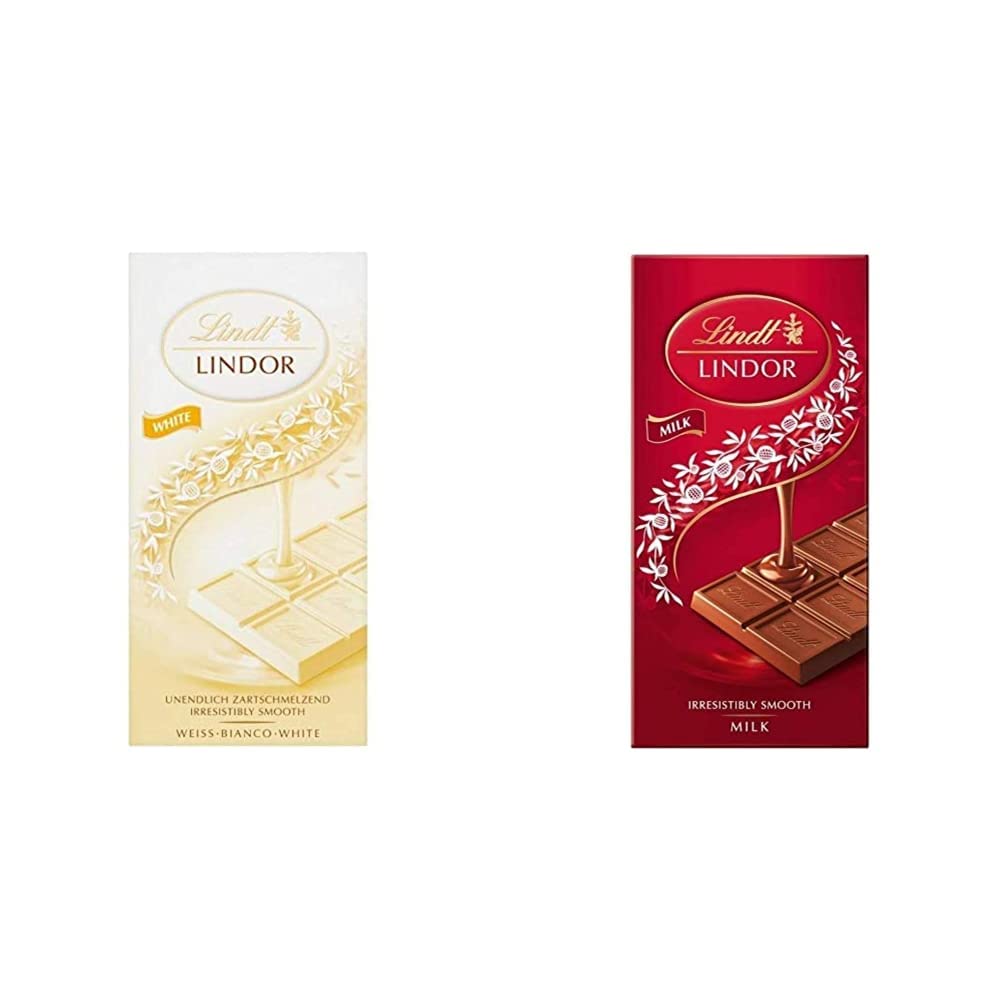 Lindt LINDOR White Chocolate Bar - 100 g - The Perfect Treat ...