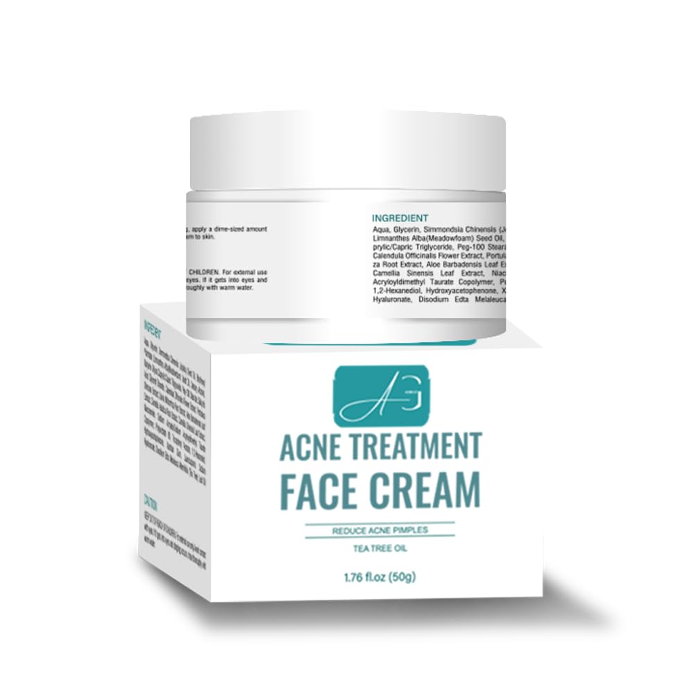 Acne B-Gone Moisturizer Cream with Tea Tree Oil - Nighttime Facial ...