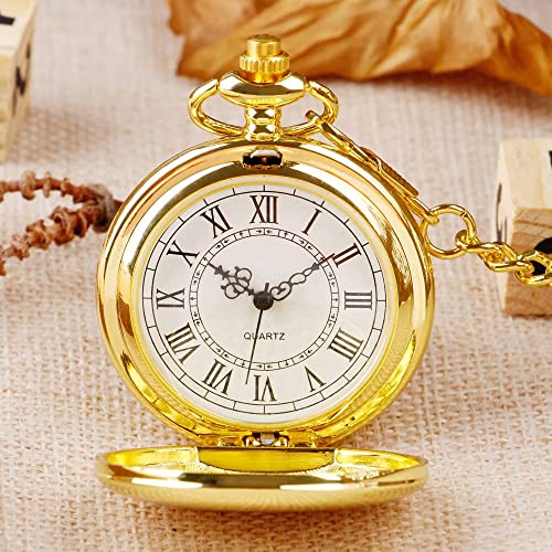 Buy ZIBUYU® Pocket Watch with Chain for Men Antique Retro Style Alloy ...