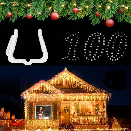 Amazon.com: Profully 50Pcs Christmas Light Clips, 1 5/8 inch Fascia ...