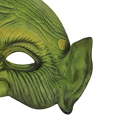 Scary Witch Mask with Elastic Band Green Face Goblin Elf Ears Cosplay ...