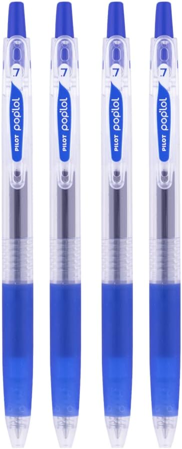 Pilot : Poplol Roller Ball Gel Pen Pack of 4 (Blue ink) : Amazon.in ...