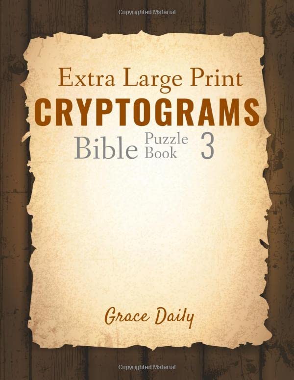 Extra Large Print Cryptograms Bible Puzzle Book 3: Easy to read, large ...