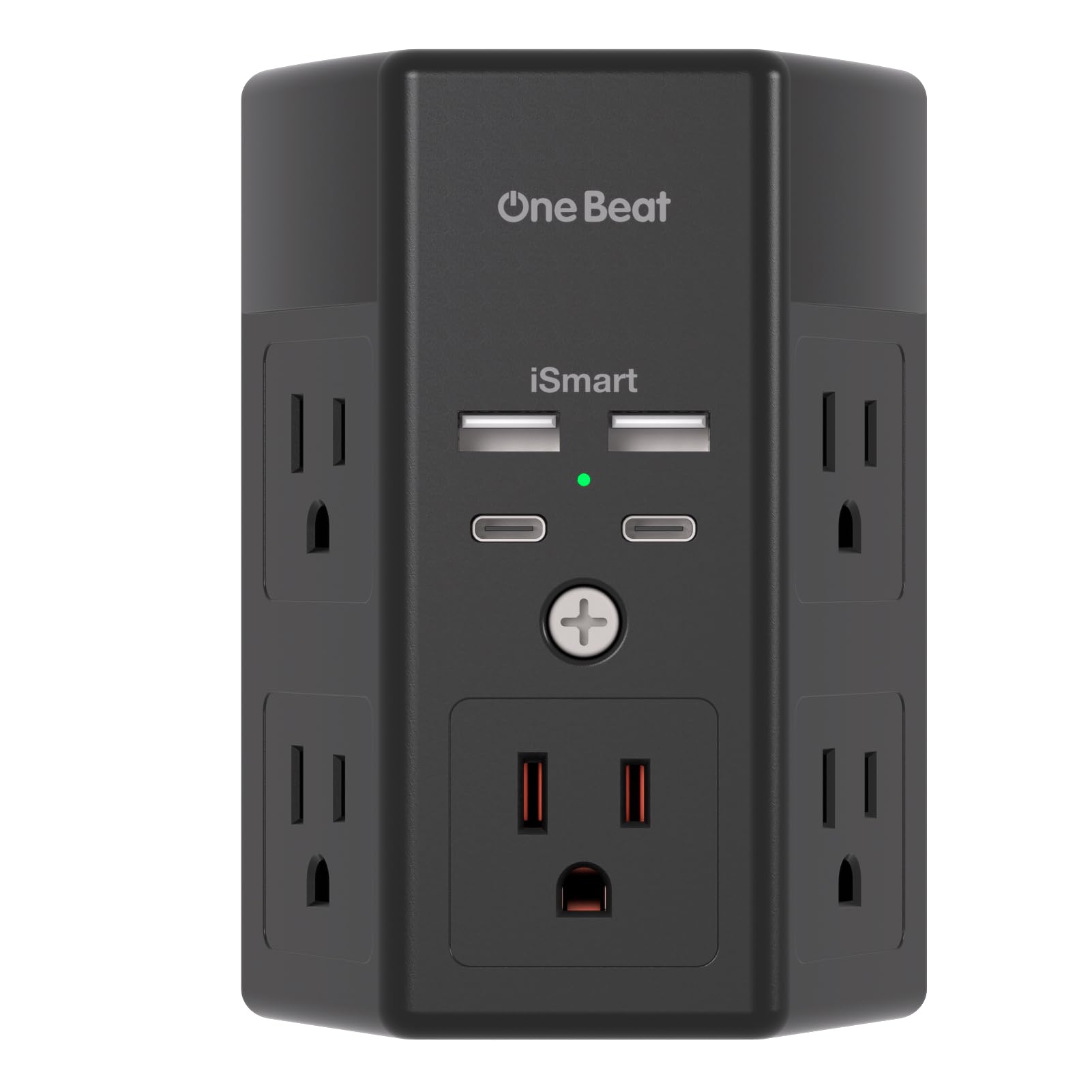 Multi Plug Outlet, 5 Outlet Extender with 4 USB Charging Ports (2 USB C ...