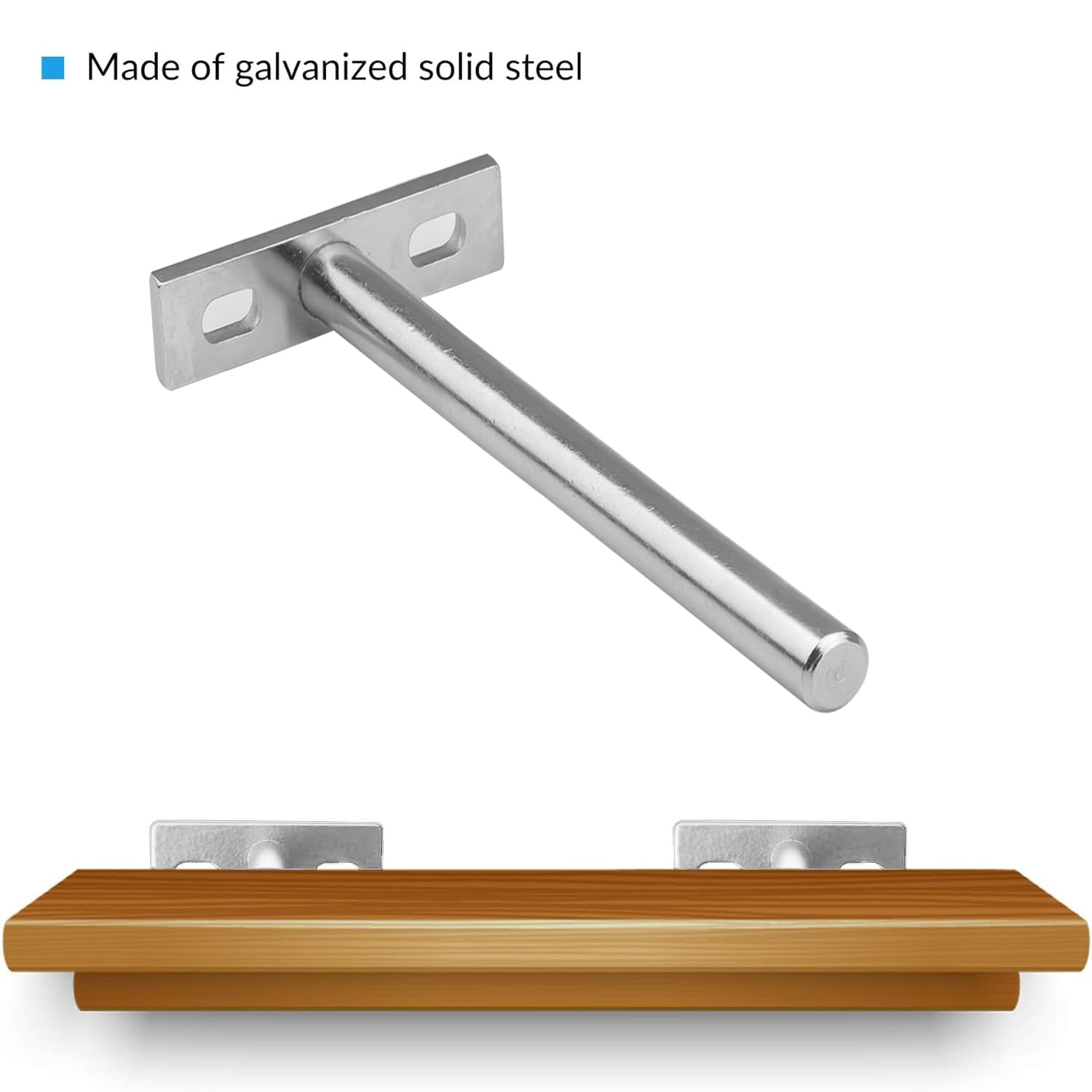 YEYIT 4 Pcs Floating Shelf Brackets, 4 Inch Solid Steel Hidden Blind ...