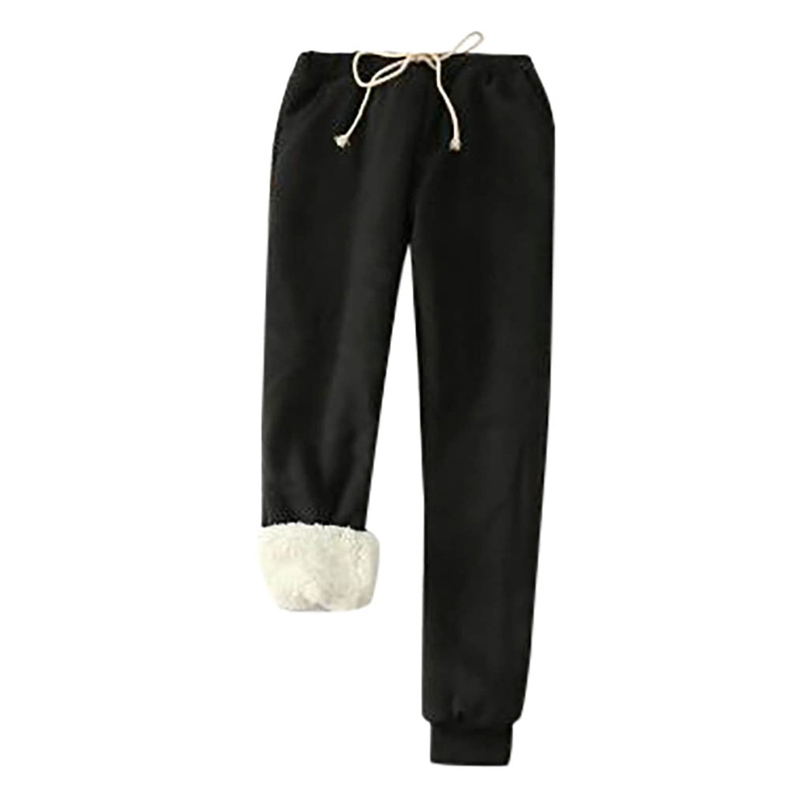 Mkdisnta Womens Sweatpants Fleece Sherpa Lined Sweatpants with Pocket ...