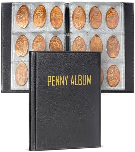 Amazon.com: CollectHall Mini Pressed Penny Book, Penny Album Hoold 108 ...