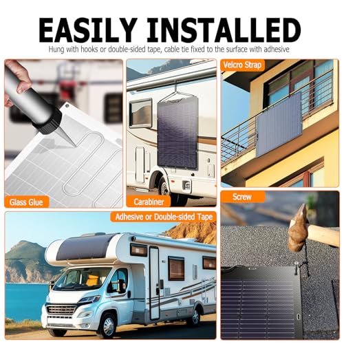 Snapklik.com : 60W Flexible Solar Panel 12 Volts, Semi-Flexible ...