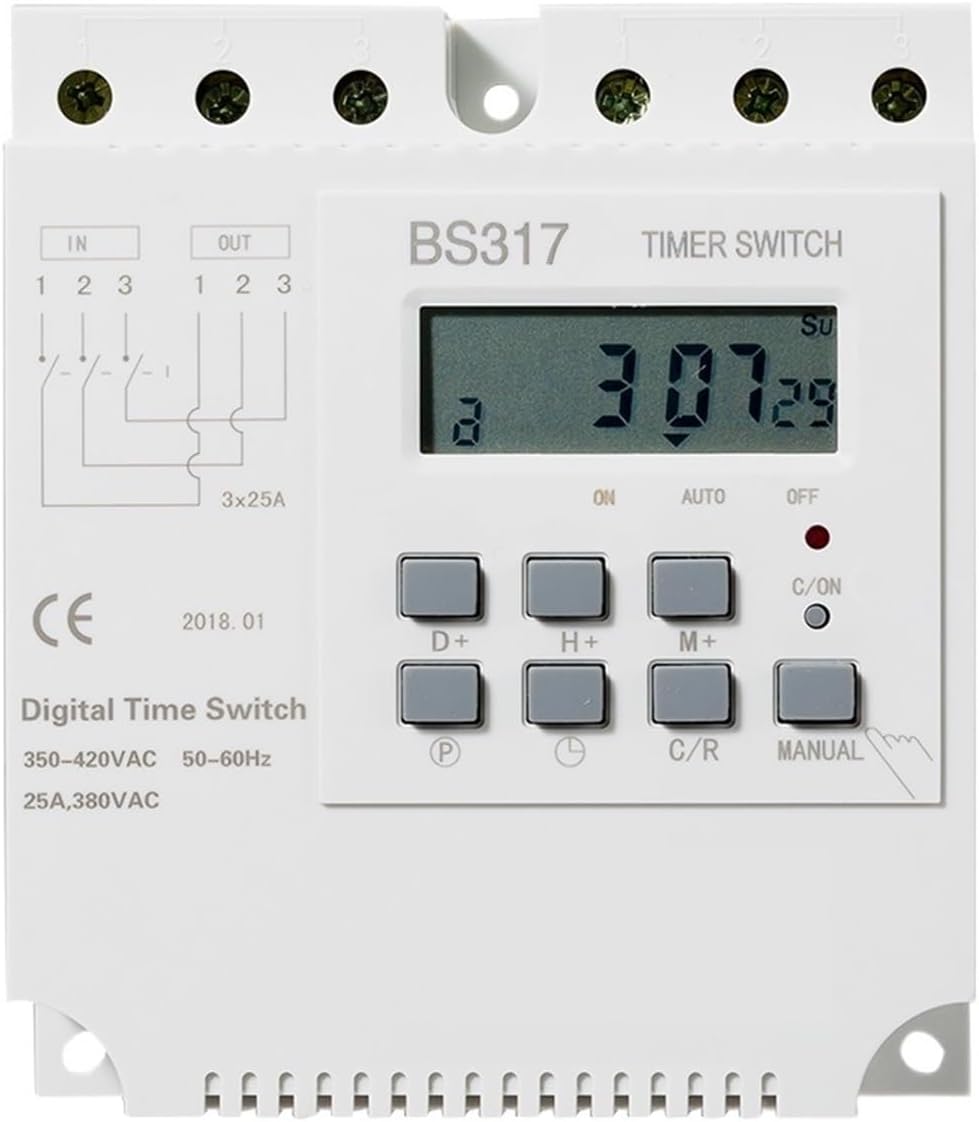 Amazon.com: Electronic Timer BS317 380V 220V LCD Digital Multi-Purpose ...