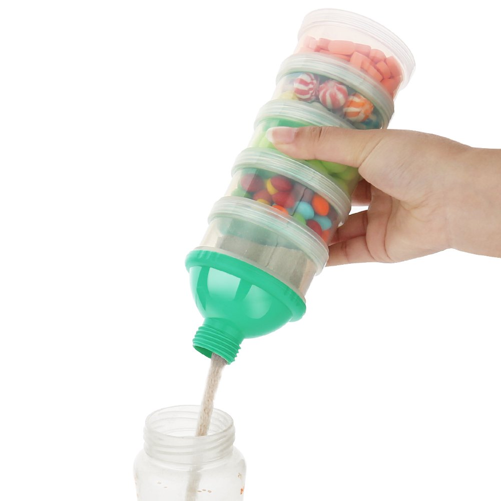 Snapklik.com : Formula Dispenser On The Go, 5 Compartments Stackable ...