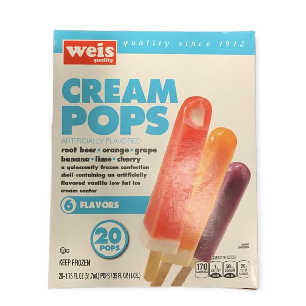 Amazon.com: Weis Quality, Ice Cream Assorted Cream Pops 20 Count, 35 Fl ...