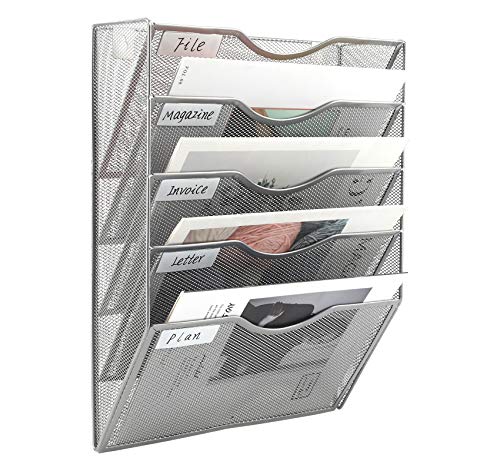 Snapklik.com : EasyPAG Hanging Wall File Organizer 5 Pocket Mesh Wall ...