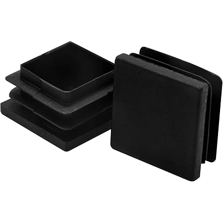 Amazon.com: Jiozermi 4 Pcs 1-1/4" Square Plastic Plug, Black Square ...