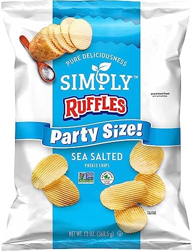 Amazon.com: Simply Ruffles Sea Salt Party Size 13 Ounce
