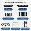 Amazon.com: BEZIA Induction Cookware with Healthy Ceramic Coating ...
