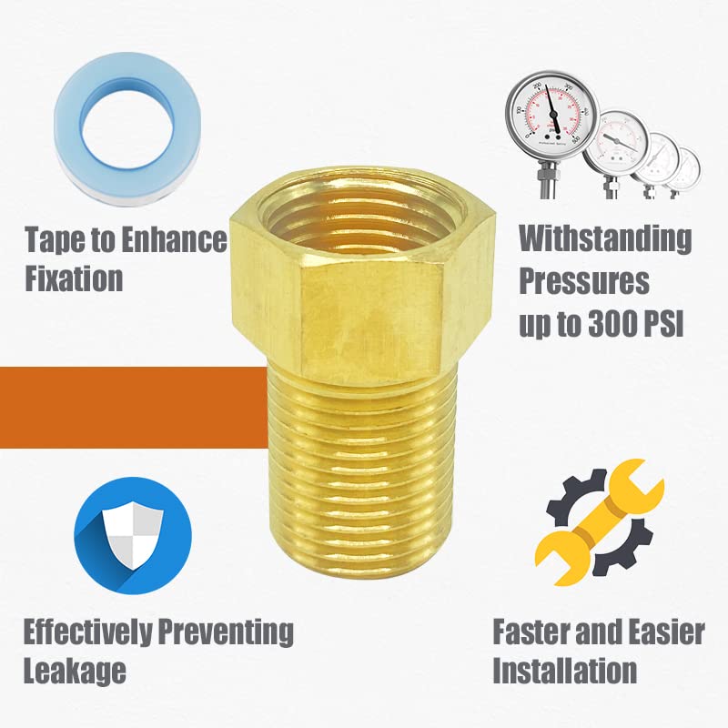 Snapklik.com : SUNGATOR Brass Pipe Fitting, 1/2-Inch Male Pipe X 1/2 ...