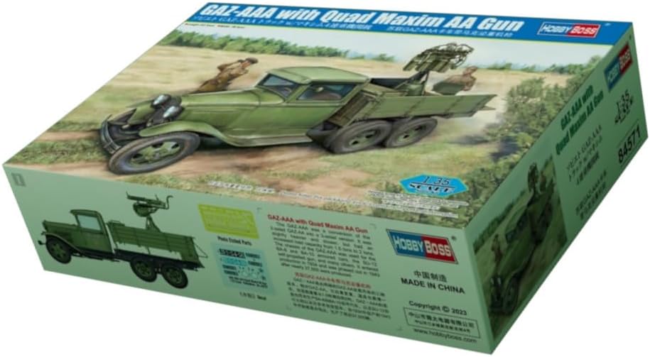 Amazon.com: HOBBYBOSS 1:35 GAZ-AAA with Quad Maxim AA Gun : Arts ...