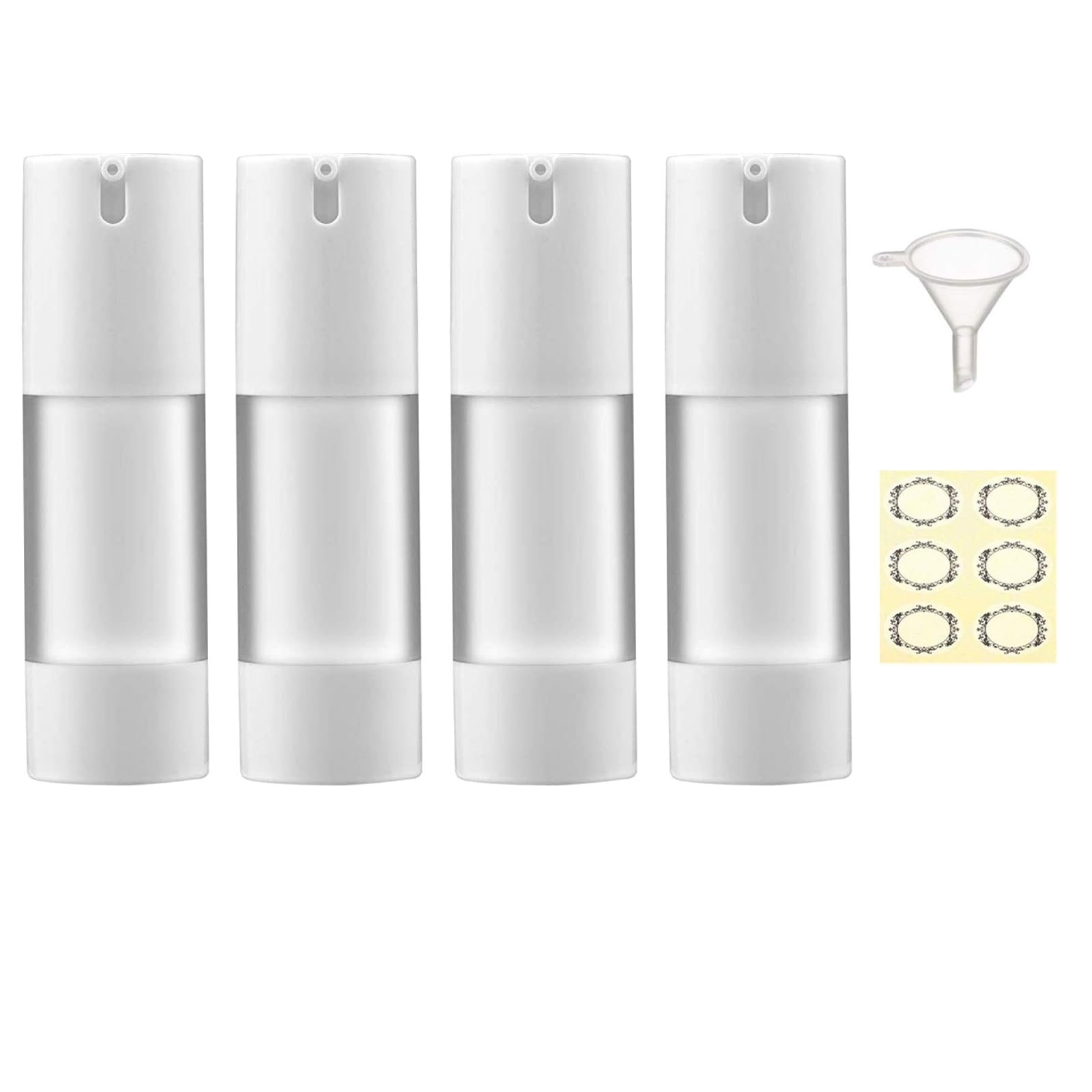 Apstaqeoo 4Pcs, 30Ml Empty Refillable Airless Pump Bottles - Frosted ...