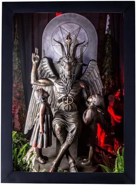 Quadro estatua satânica satanismo baphomet bode 24X33 P8341 | Amazon.com.br