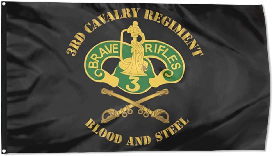 Amazon.com : Fyon 3rd Armored Cavalry Regiment Flag 3x5Feet Blood and ...