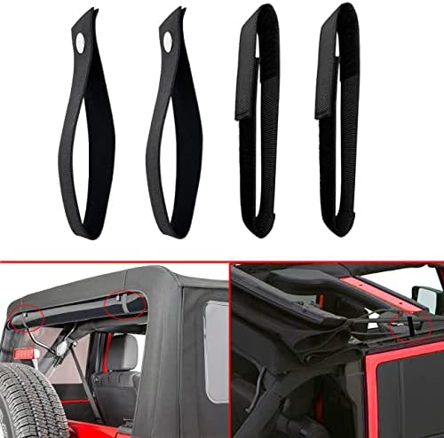 Amazon.com: Soft Top Straps for Jeep Wrangler Jk,Tie Down Straps/Rear ...