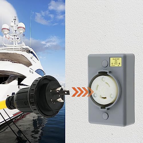 Snapklik.com : Marine Shore Power Y Adapter, 30 AMP L5-30P Male Plug To