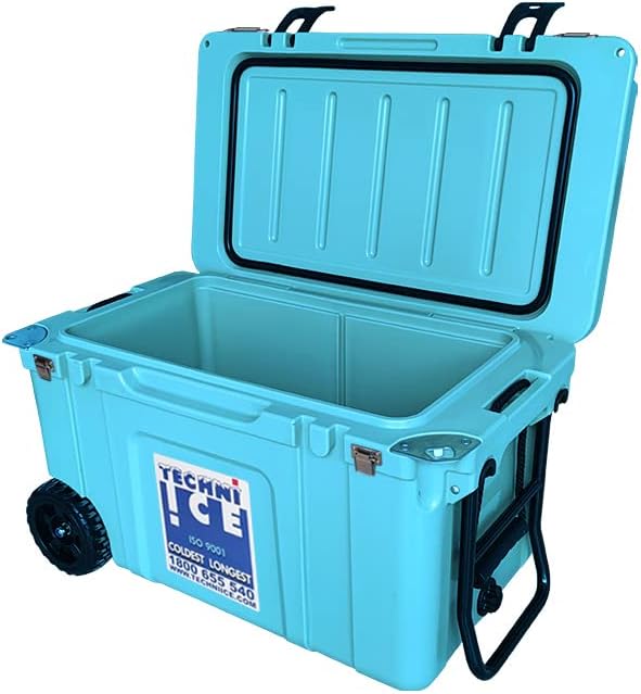 55L Signature Hardcore Premium Ice Box Light Blue with Wheels : Amazon ...