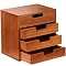 Amazon.com: 4 Drawer Desktop Storage Organizer in Modern Wood Design (9 ...