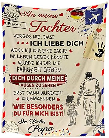 Personalisierte Flanell Briefdecke, An Meine Tochter Decke Von Papa ...