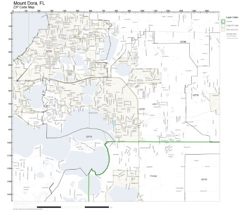 ZIP Code Wall Map of Mount Dora, FL ZIP Code Map Not Laminated: Amazon ...