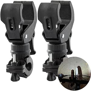 Amazon.com : Yenux 2pcs Universal Flashlight Bike Mount Bike Handlebar ...