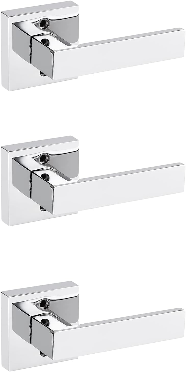 3 Pack Half-Dummy Door Lever Stainless Steel Internal Door Handle Knob ...