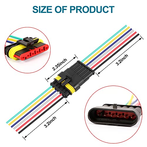 Snapklik.com : 6 Pin Way Electrical Wire Connector Male Female Plug ...