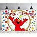 Red Elmo Backdrop for 1st Birthday Party Supplies 5x3ft Cartoon Banner ...
