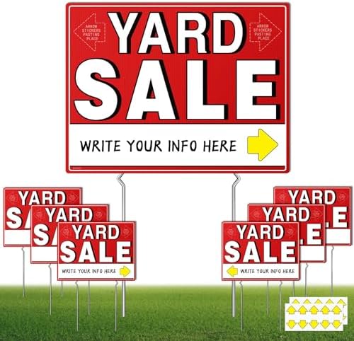 Amazon.com: 14Pcs Estate Sale Signs,17" x 13",Estate Sale Arrows Yard ...