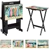 Amazon.com: Cape Craftsmen Rectangular TV Trays Table | Set of 4 | Easy ...