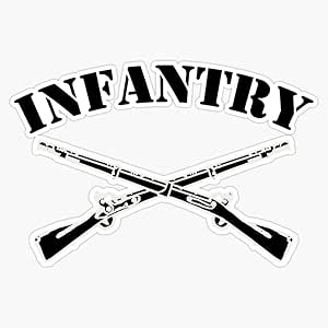 Amazon.com: Army Infantry (Black) Window Bumper Sticker Decal 5 ...