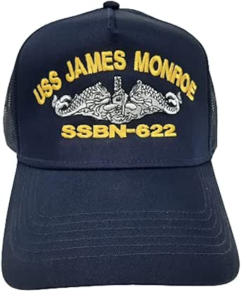Amazon.com: USS James Monroe SSBN-622 Submarine Boat Ship Baseball Cap ...