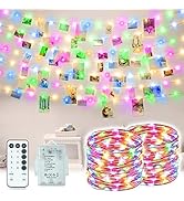 2Pack Fairy String Lights, 100LED/33Ft 8 Modes Battery Powered Outdoor ...