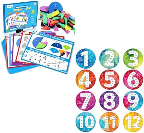 Amazon.com: D-FantiX Magnetic Fraction Tiles & Fraction Circles ...