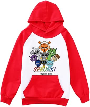 Amazon.com: Kids Sprunki Character Group Hoodie Boys Sprunki Figure ...