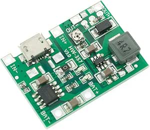 Robojax HW-357 Lithium Li-ion 18650 3.7V or 4.2V Battery Charger Board ...