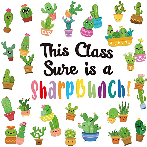 58 Pieces Cactus Theme Classroom Bulletin Board Decoration Set ...