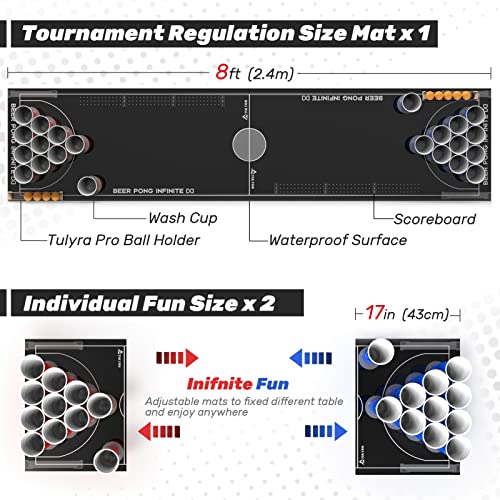Snapklik.com : Tulyra 8 Foot Beer Pong Table Mat,Beer Pong Set,Drinking ...