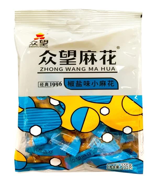 Amazon.com: 众望 麻花 Mini Fried Crispy Dough Twist Ma Hua 8.29 oz (Salt ...