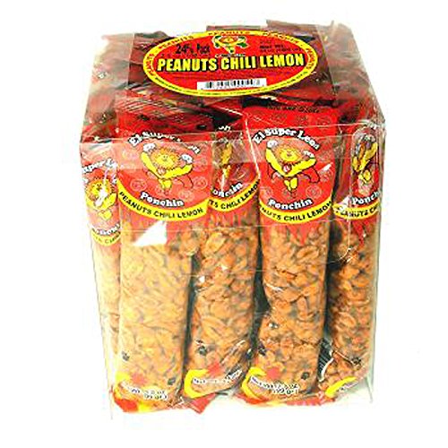 Amazon.com : El Super Leon Peanuts Chili Lemon - Tube, 24 Count (SNACKS ...